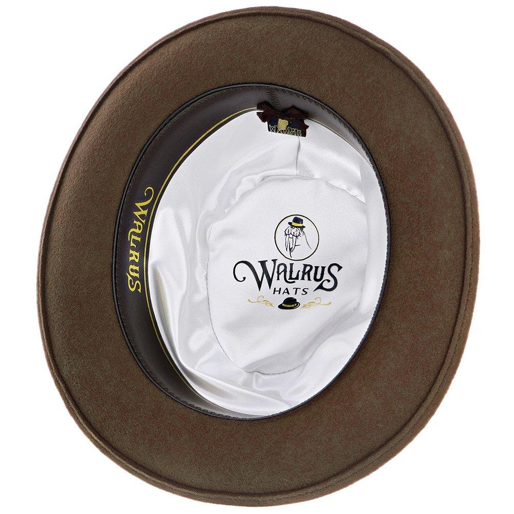 Mens Walrus Compass Diamond Crown Wool Felt Fedora Hat – Walrus Hats